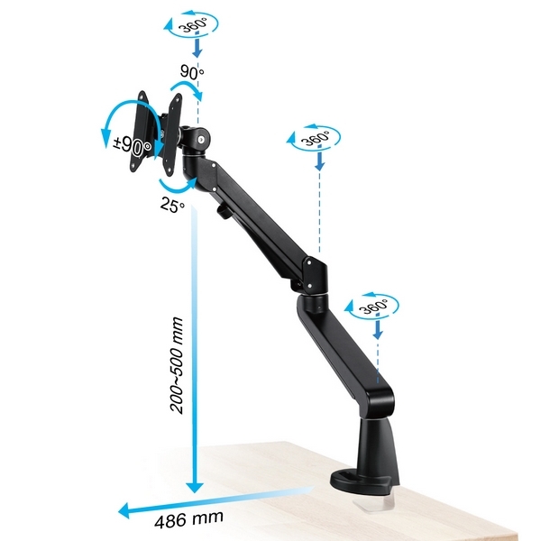 EA-NA111-B1 水平垂直多関節アーム 黒色｜液晶テレビの壁掛けアームや天吊り金具の販売のウィンテクノ